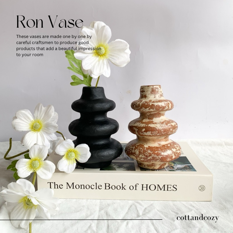 Jual Vas Bunga Estetik / Vas Keramik /Ron Vase / Vas Bunga Aesthetic ...