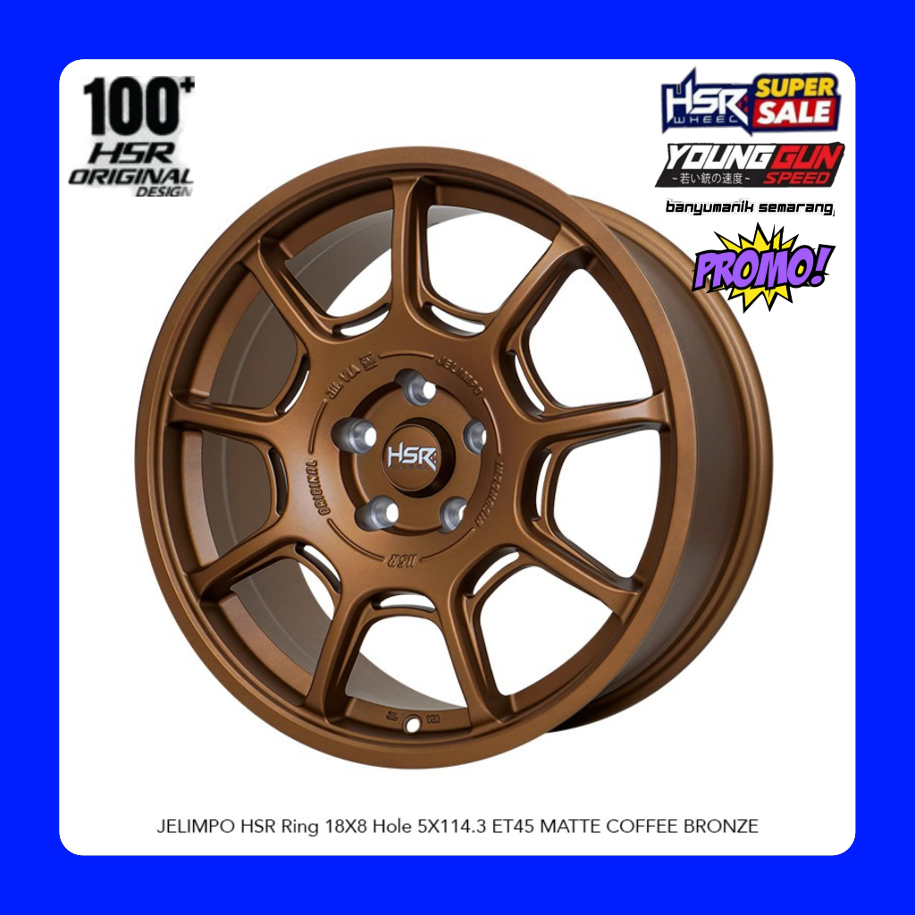 Jual velg racing ring 18 hsr jelimpo lubang 5 cocok buat innova civic camry terios rush xpander ...