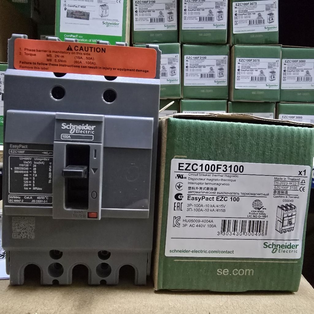 Jual MCCB EZC100F 3P 20A 25A 30A 40A 50A 60A 75A 80A 100A 10KA | Shopee Indonesia