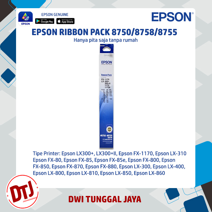 Jual Epson Ribbon Pack 8750 / 8755 / 8758 / LX-300 Original | Shopee ...