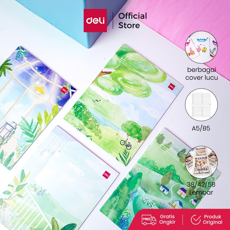 Jual Deli Writing Book / Notebook / Buku Tulis Sekolah A5/B5 38/42/58 ...