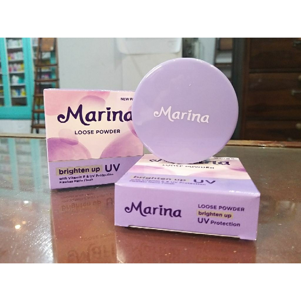 Jual MARINA LOOSE POWDER BRIGHTEN UP UV 20 GR | BEDAK TABUR | natural ...