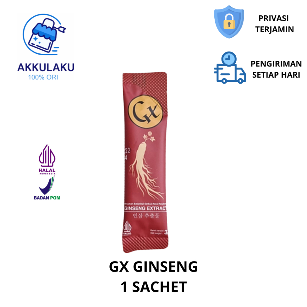 Jual GX Ginseng 1 Sachet Minuman Serbuk Ginseng Rasa Raspberry ...