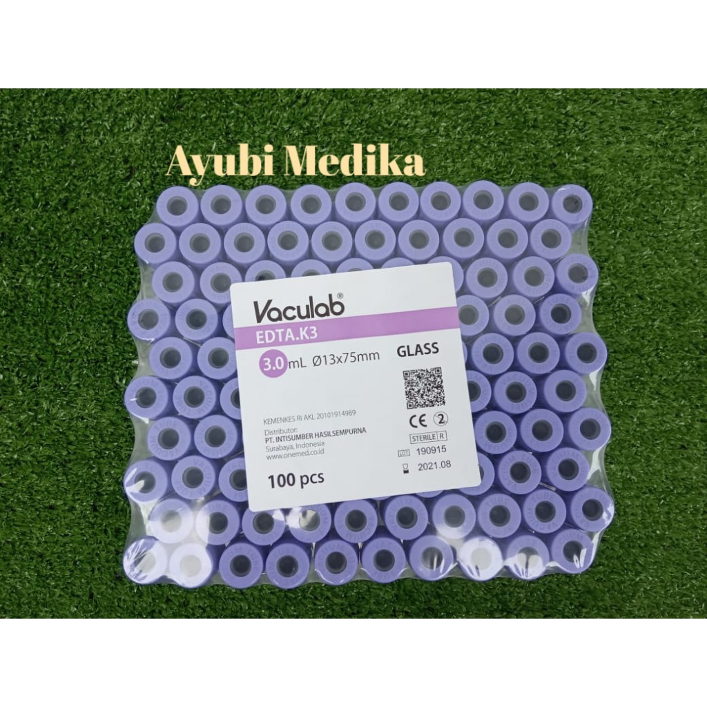 Jual Tabung darah EDTA 3ml - Vacutainer EDTA Blood Collection Tube Ungu ...