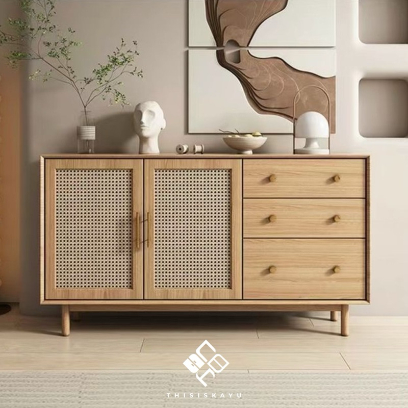 Jual KABINET KAYU JATI ASLI GAYA JAPANDI | CONSOL KAYU JATI WARNA ...