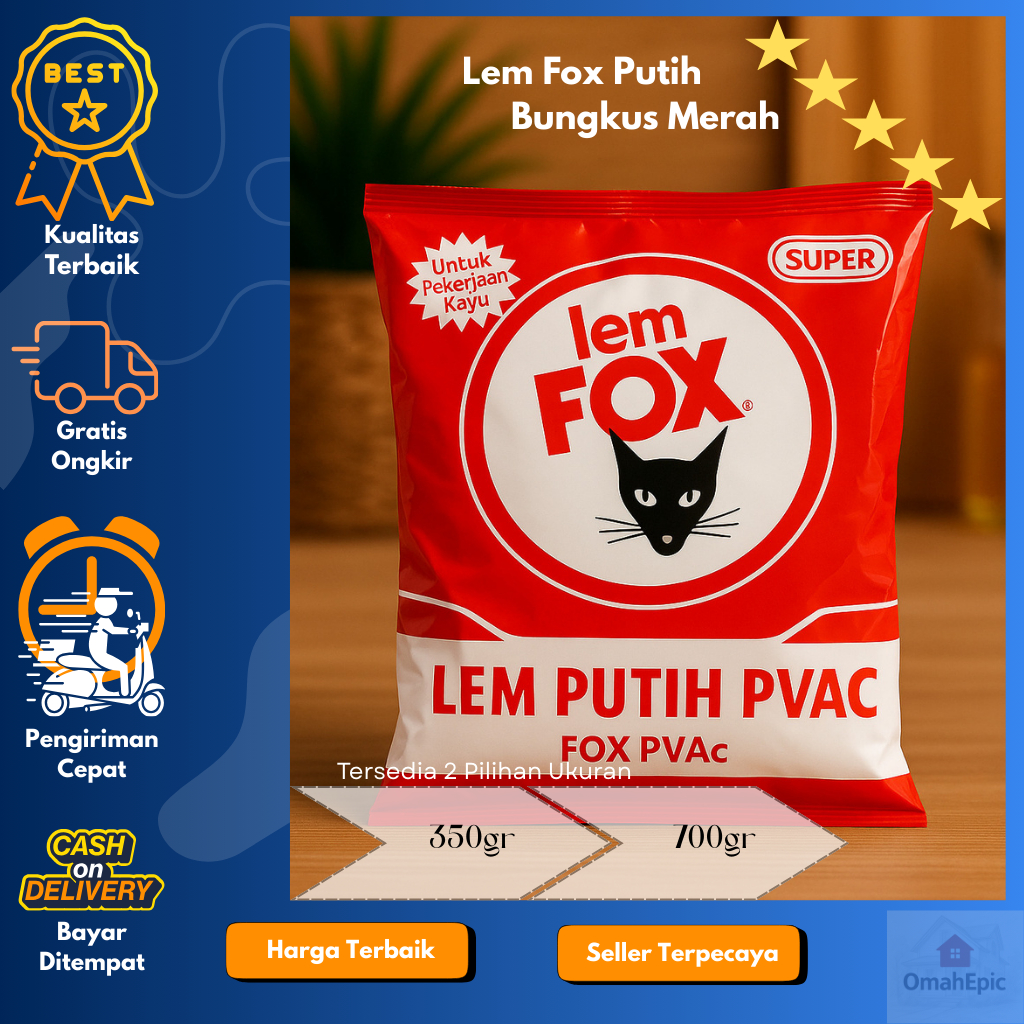 Jual Lem Putih Fox PVAC 350gr & 700gr | Lem Fox Putih PVAC Bungkus ...