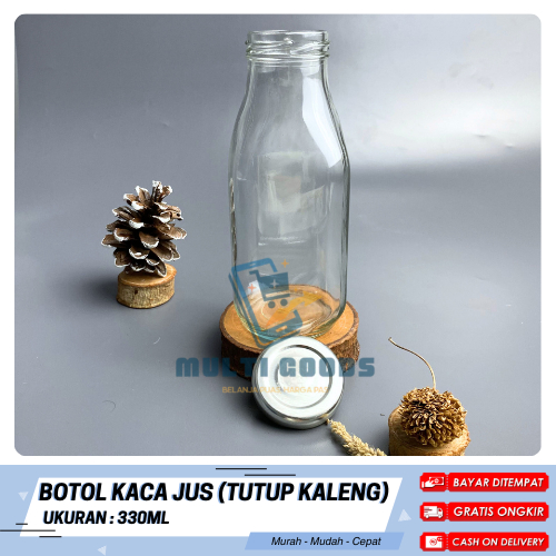 Jual Botol Kaca Jus 330ml Botol Jus Kaca Tutup Kaleng [PER 1 PCS ...