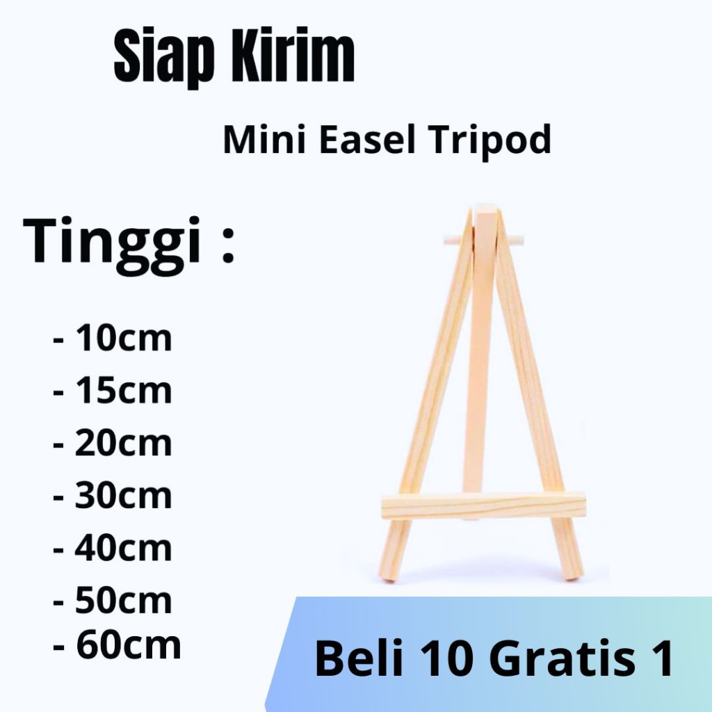 Jual Mini Easel Stand Tripod Kayu 10-50cm Holder Mini Wooden Easel ...