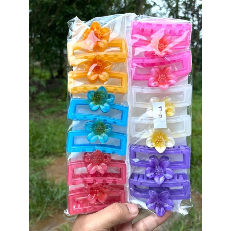Jual 12 JEPIT RAMBUT KAMBOJA KOTAK JEPIT KAMBOJA JEPITAN KOREA MULTIWARNA | Shopee Indonesia