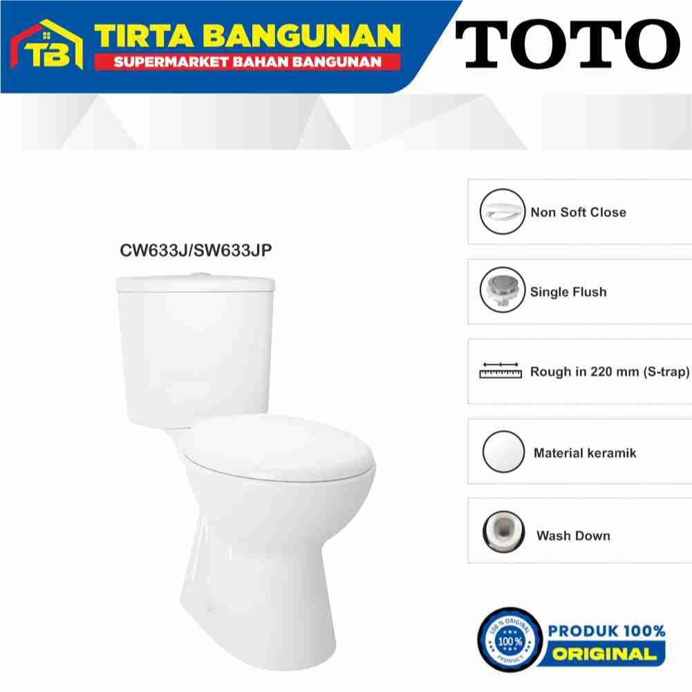 Jual TOTO CW633J SW633JP CLOSET / KLOSET / TOILET / WC DUDUK SINGLE ...