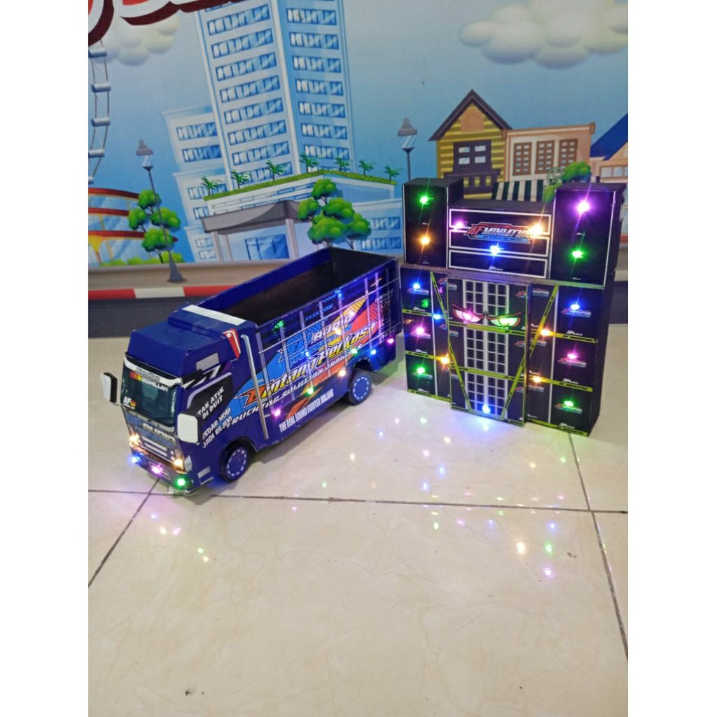 Jual miniatur sound horeg / miniatur truk sound system / miniatur truk ...