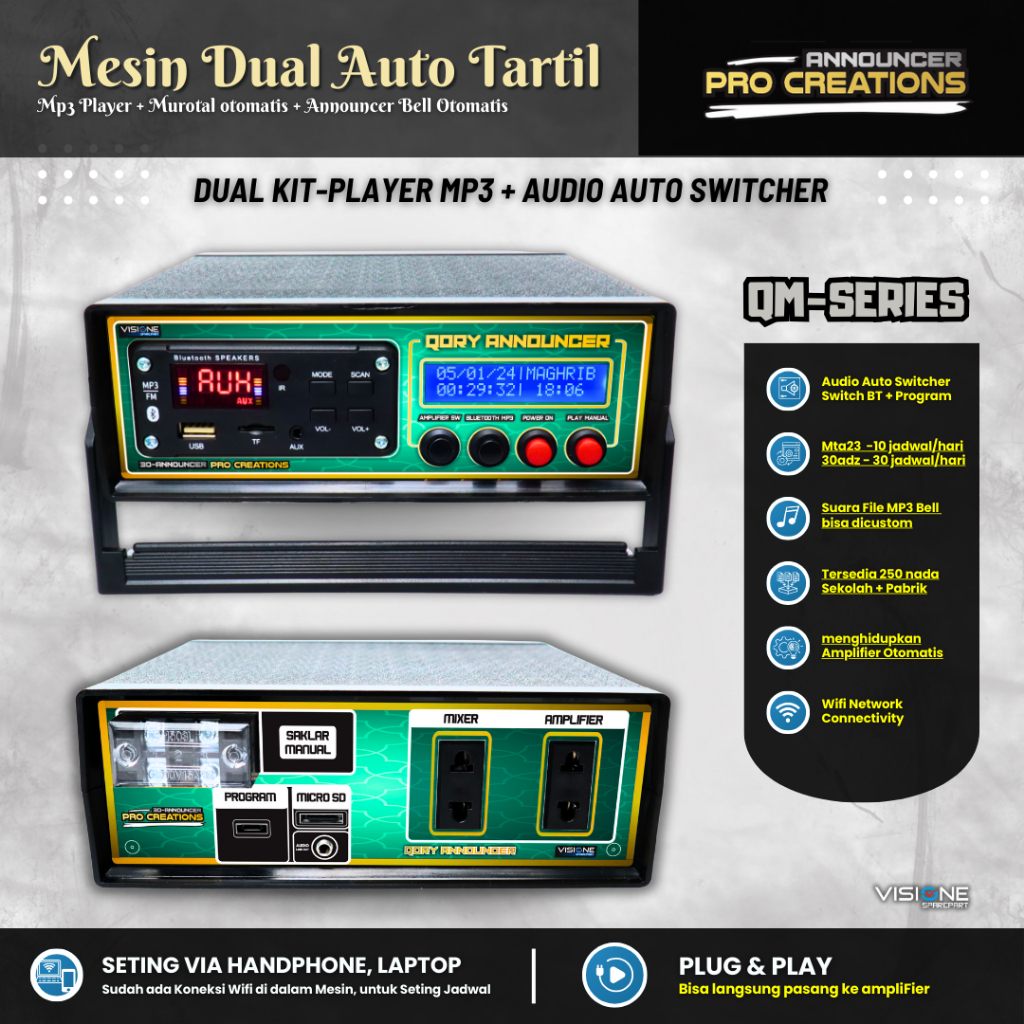 Jual VISIONE SPAREPART Music Announcer Adzan Otomatis Autotartil ...