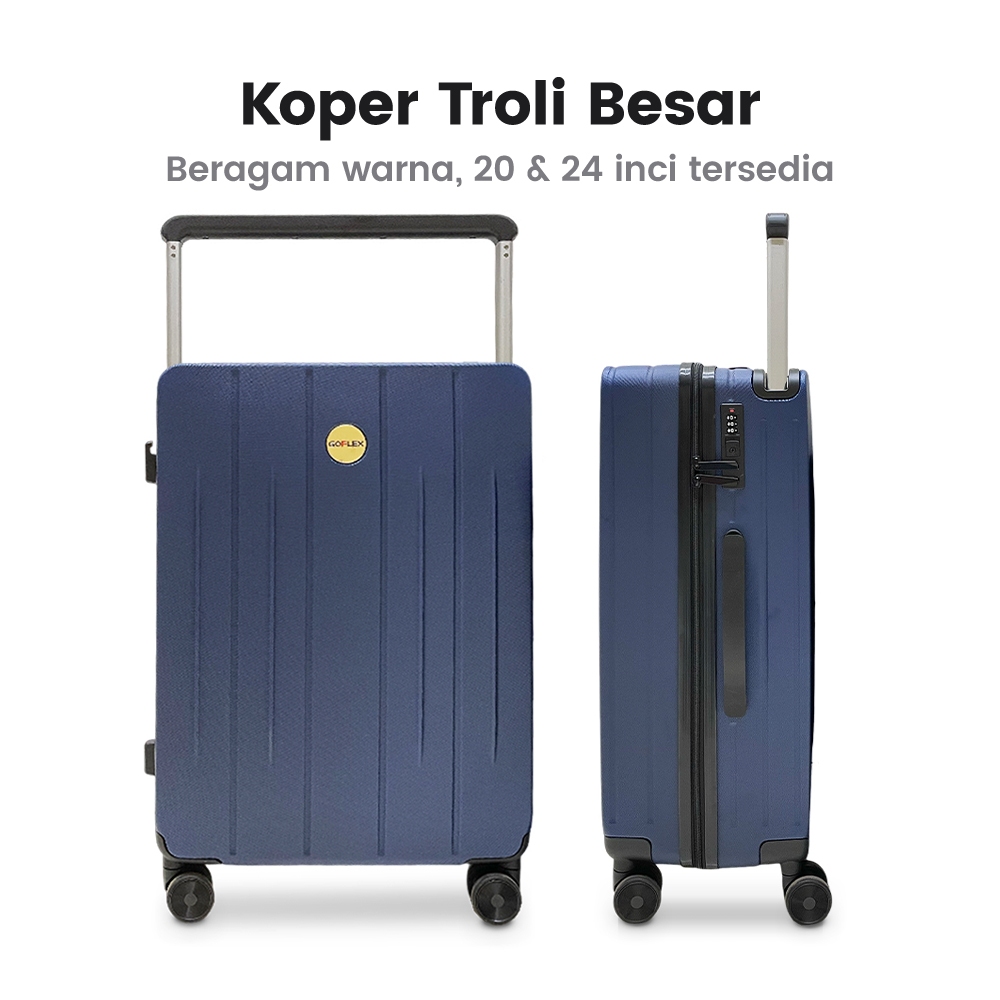 Jual Koper 20 & 24 Inch Hardcase Troli Lebar Roda Putar TSA Lock Koper ...