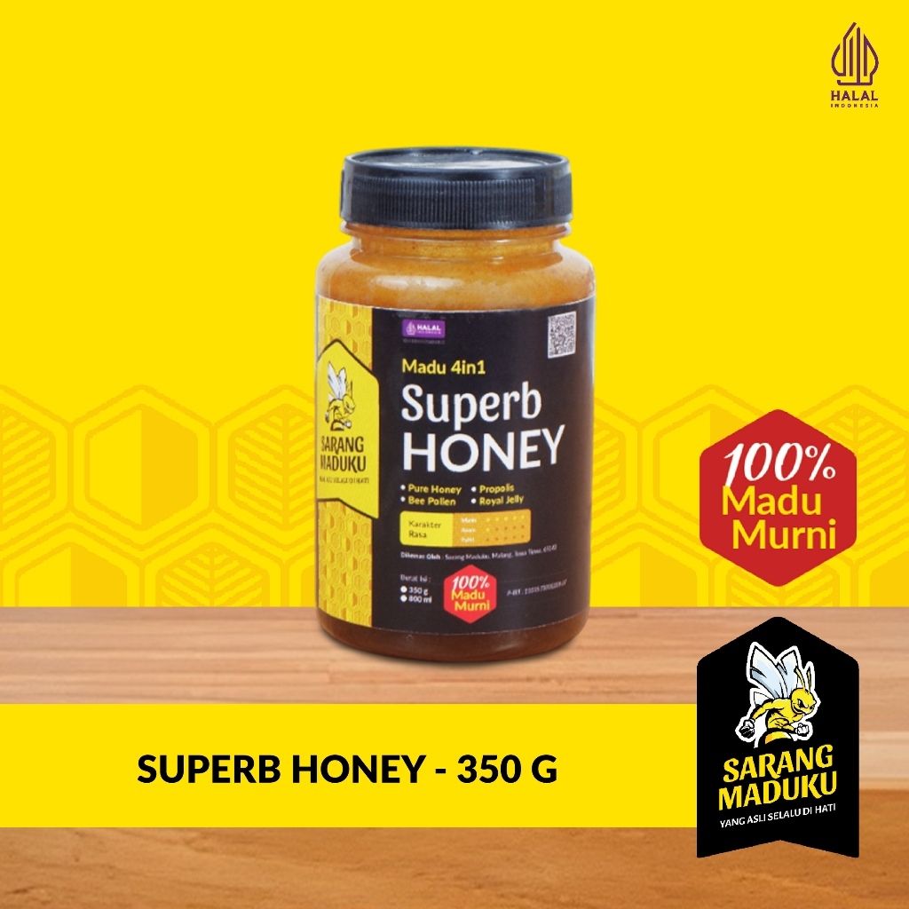 Jual Sarang Maduku Madu Royal Jelly Bee Pollen Propolis Madu Super 4in1 ...