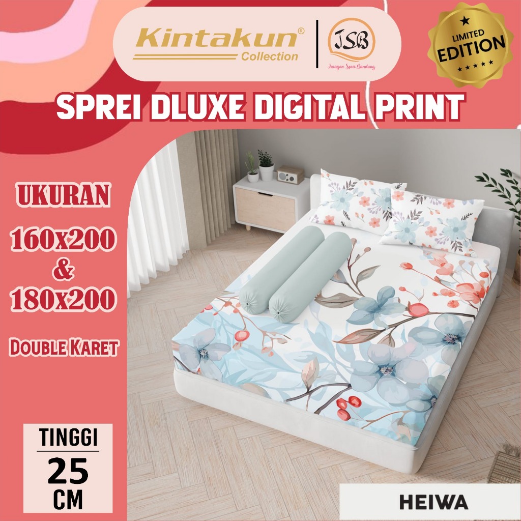 Jual Kintakun Sprei D'luxe Digital Print King Size Uk 180X200 Tinggi ...