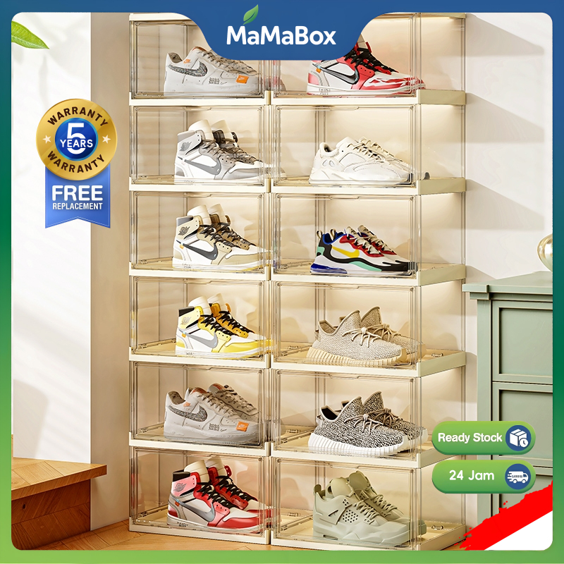 Jual MaMaBox Kotak Sepatu/Kotak Sepatu Transparan Tebal/Kotak Sepatu ...