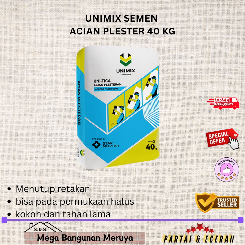 Jual UNIMIX SEMEN ACIAN MORTAR ACIAN PLESTER SERBA GUNA | Shopee Indonesia