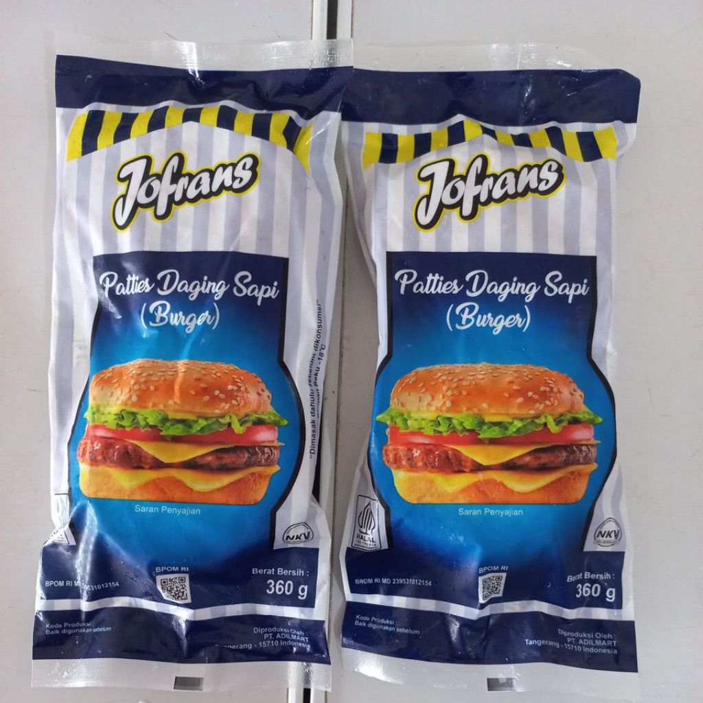 Jual Jofrans Patties Daging Sapi Burger isi 6 pcs 360g | Shopee Indonesia