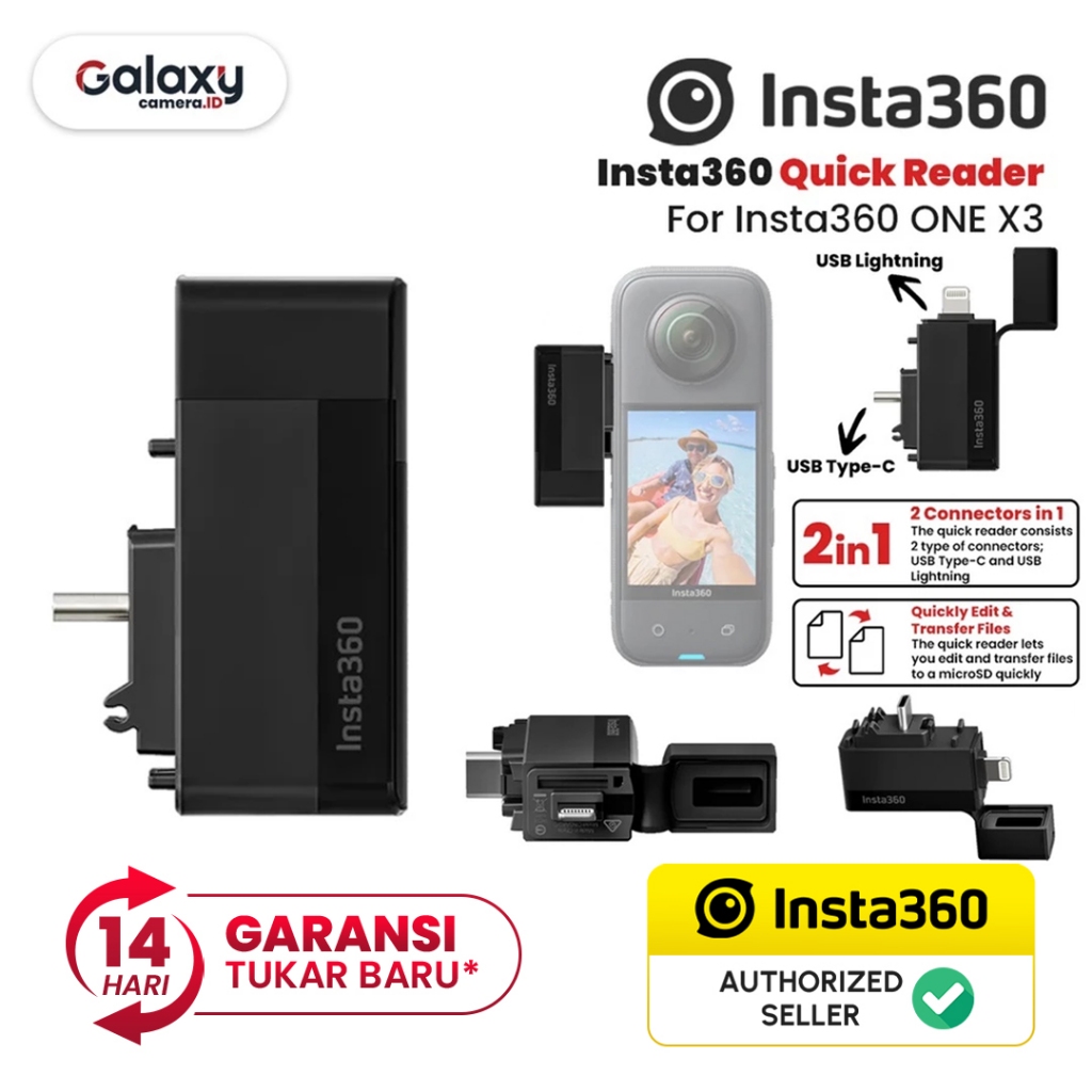 Jual Insta360 ONE X3 Quick Reader Original | Shopee Indonesia
