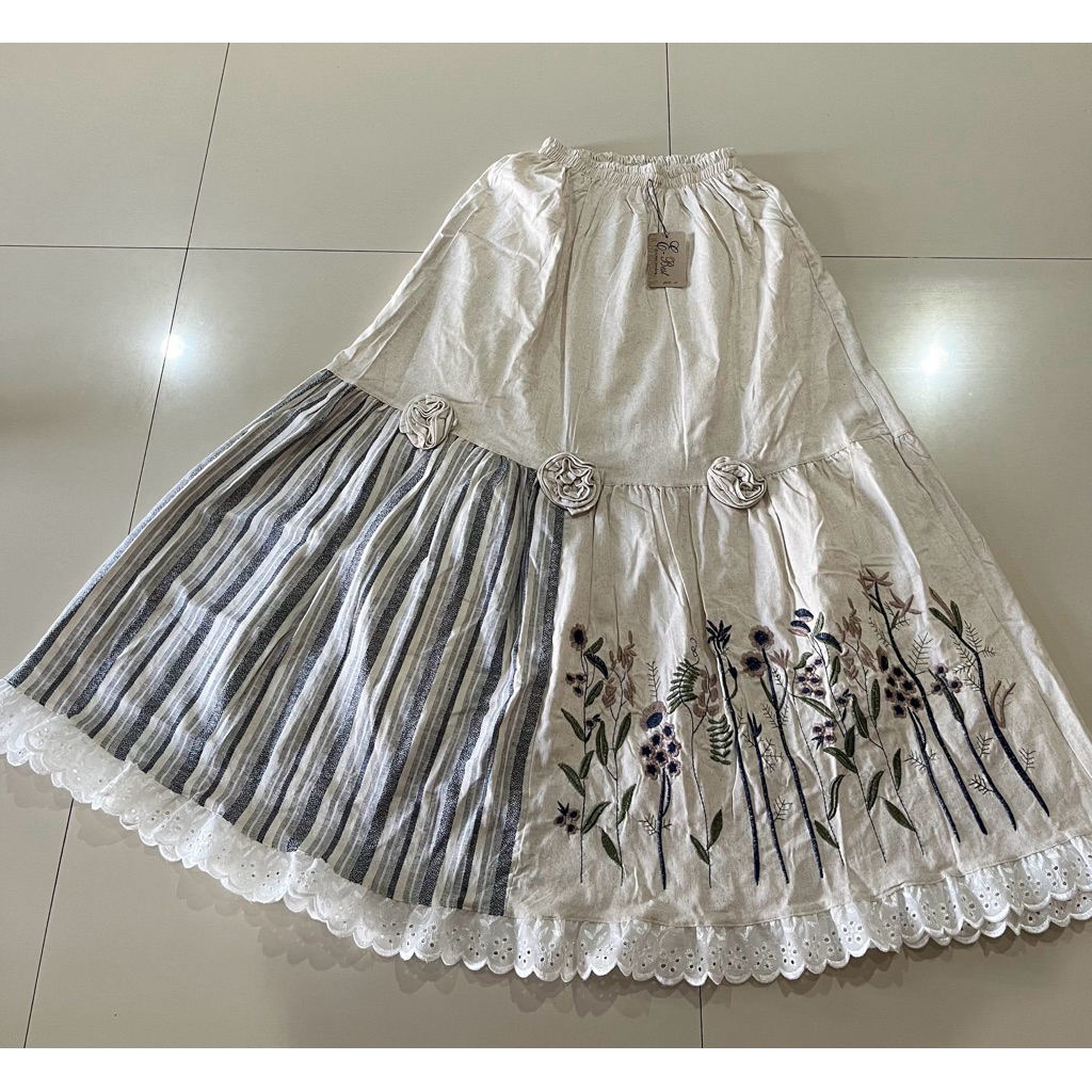 Jual rok linen salur | Shopee Indonesia