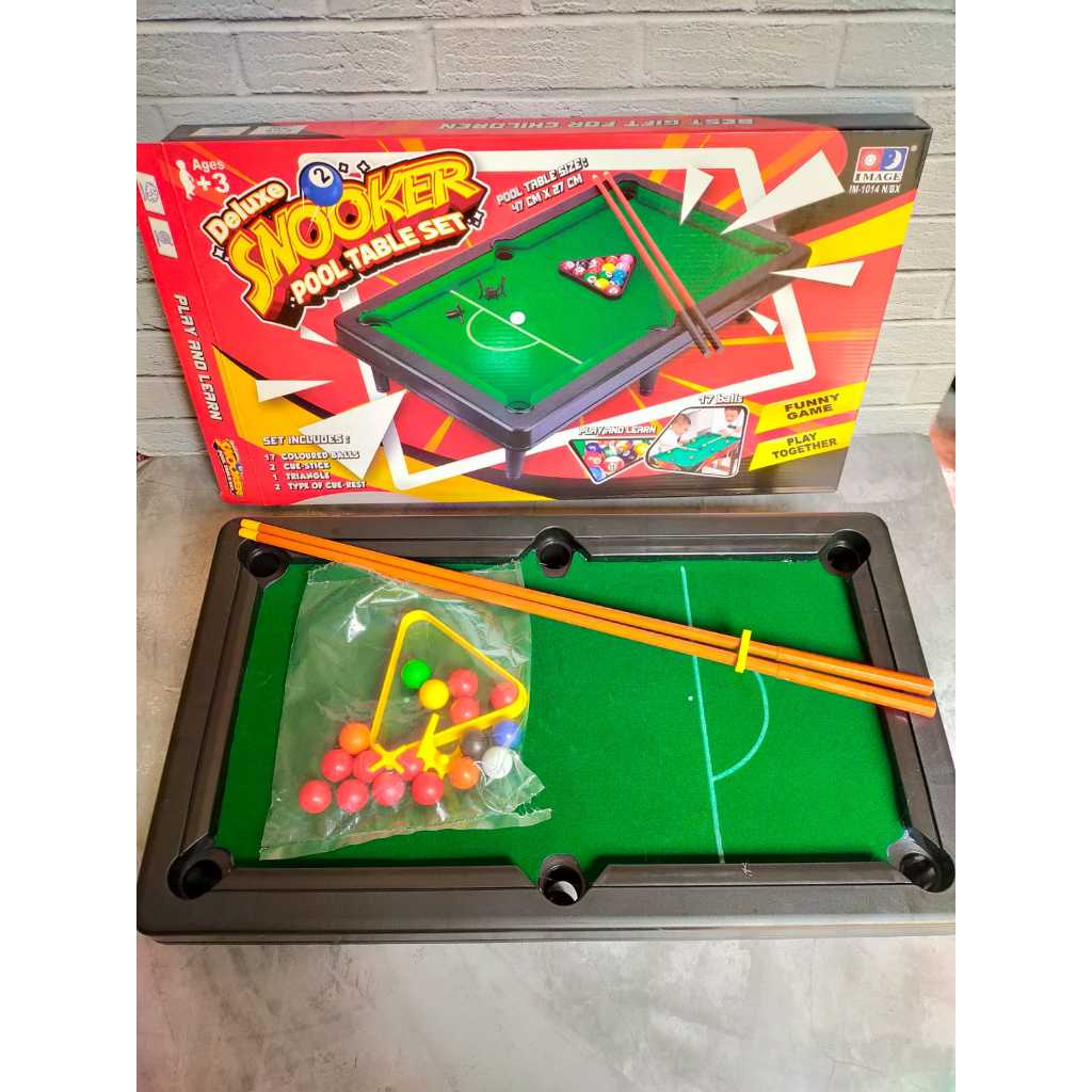 Jual Billiard Mainan Billiard mini Snooker Pool Set Meja Bola Billiard ...