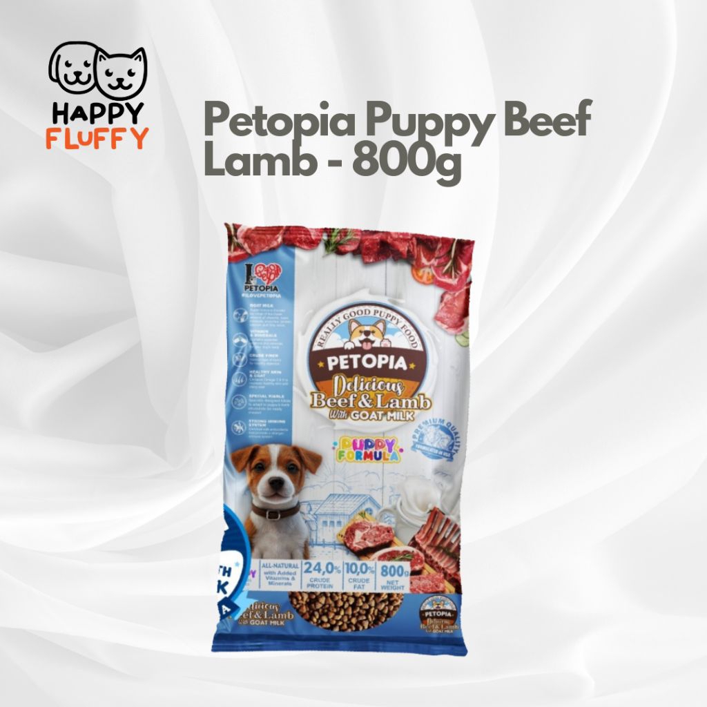 Jual Petopia Puppy - Beef Lamb - 800g | Shopee Indonesia
