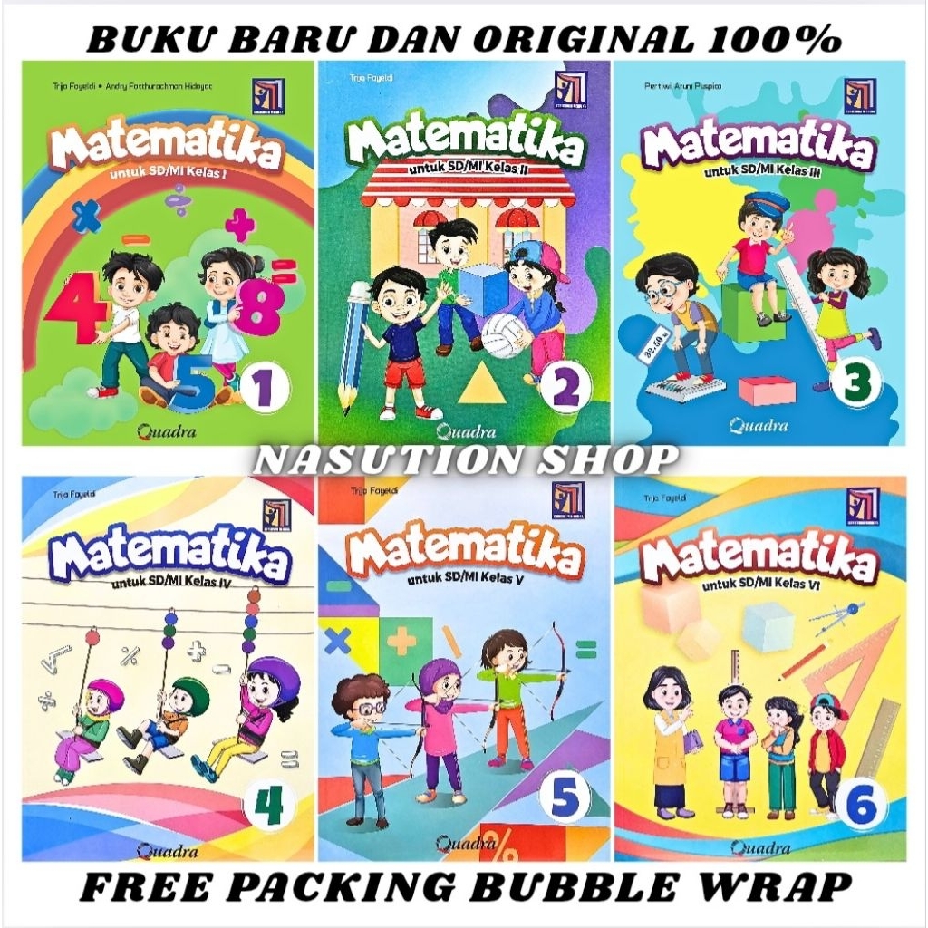 Jual Buku Matematika Kelas 1 2 3 4 5 6 SD/MI Penerbit Quadra Kurikulum Merdeka Original | Shopee ...
