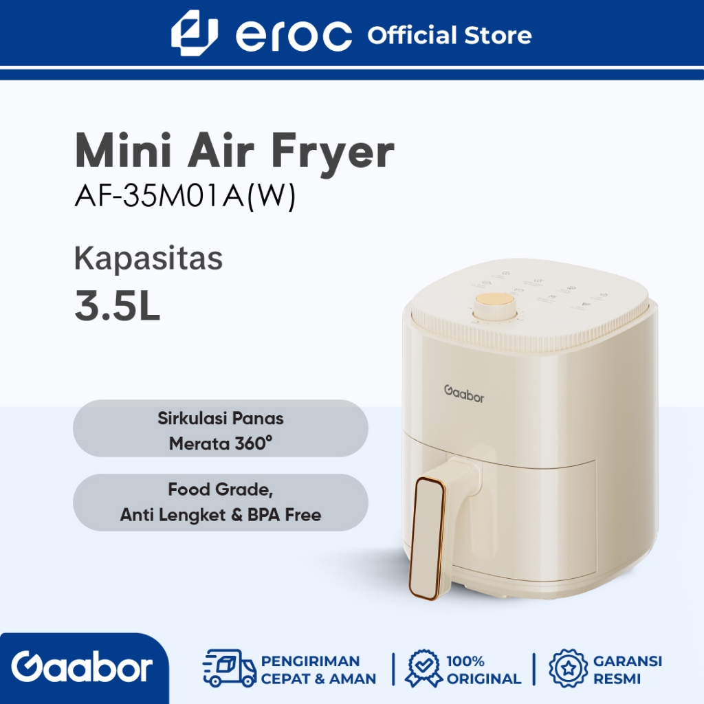 Jual Gaabor Air Fryer 3.5L Mesin Penggorengan Tanpa Minyak Low Watt ...