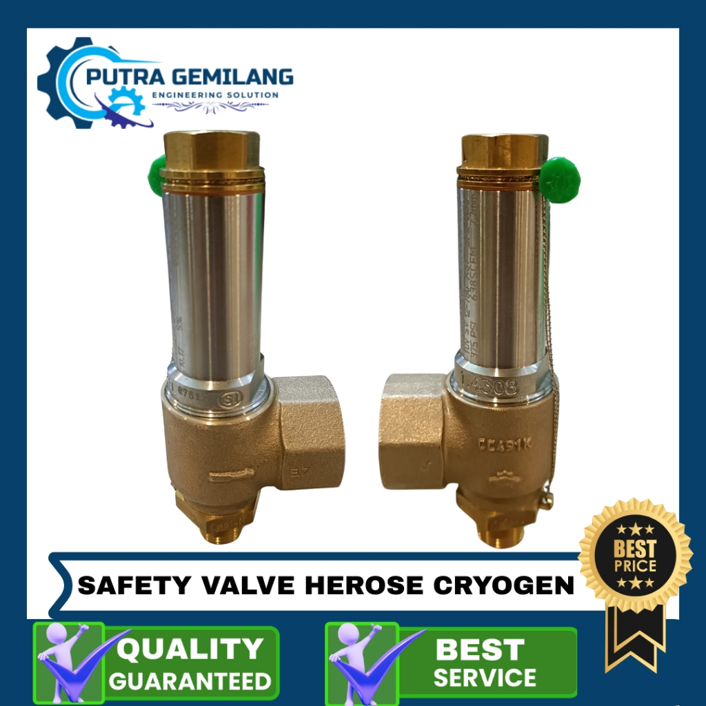 Jual SAFETY VALVE 1/2" X 1" inch HEROSE CRYOGENIC ORIGINAL | Shopee ...