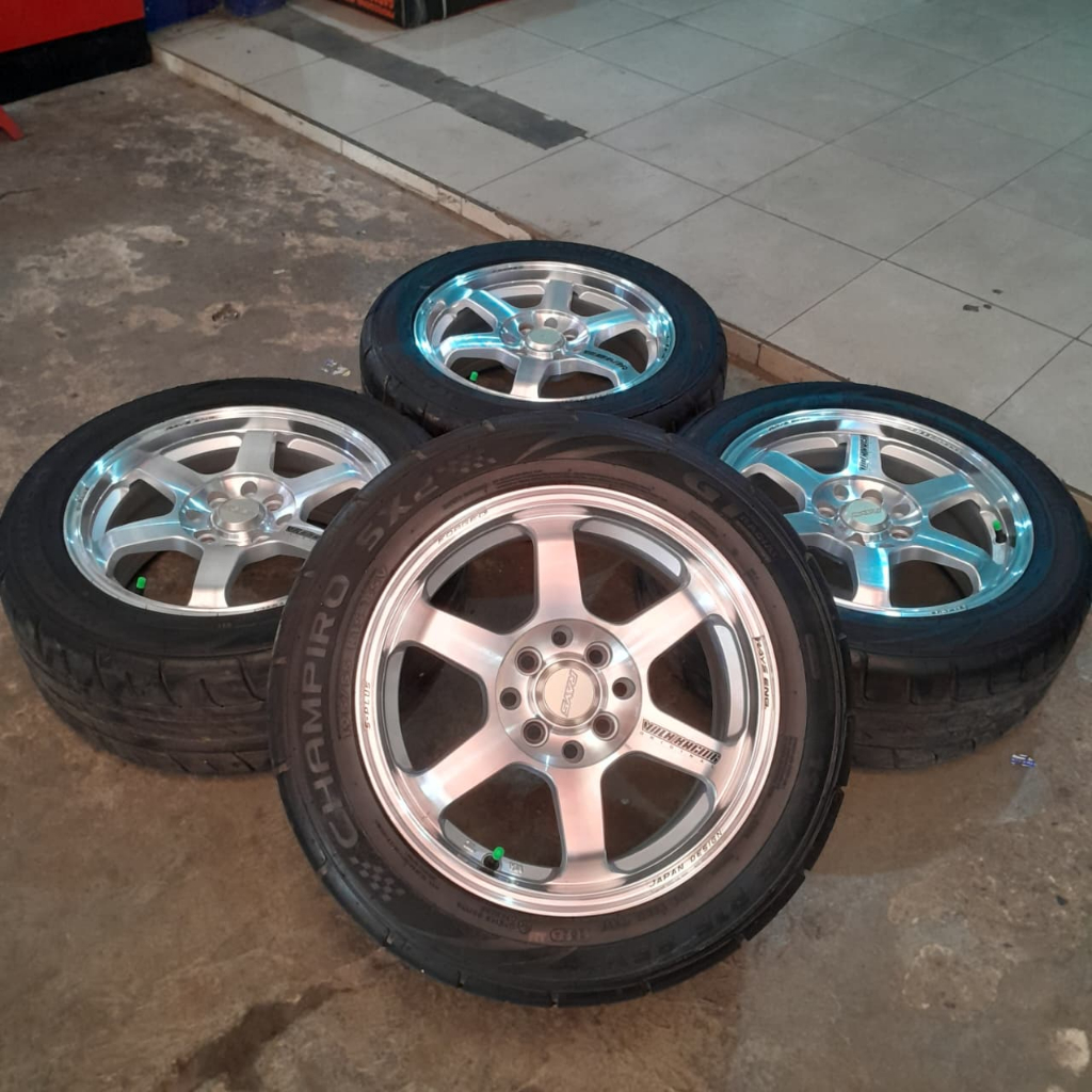 Jual VELG MOBIL BEKAS PELEG TE37 RAYS RING 15 LEBAR 7 PCD 8X100-114 ET 38+BAN SX2 195 55 R15 ...
