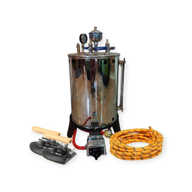 Jual Setrika Uap Gas Boiler Laundry 10 Liter 1 Set Lengkap | Shopee ...