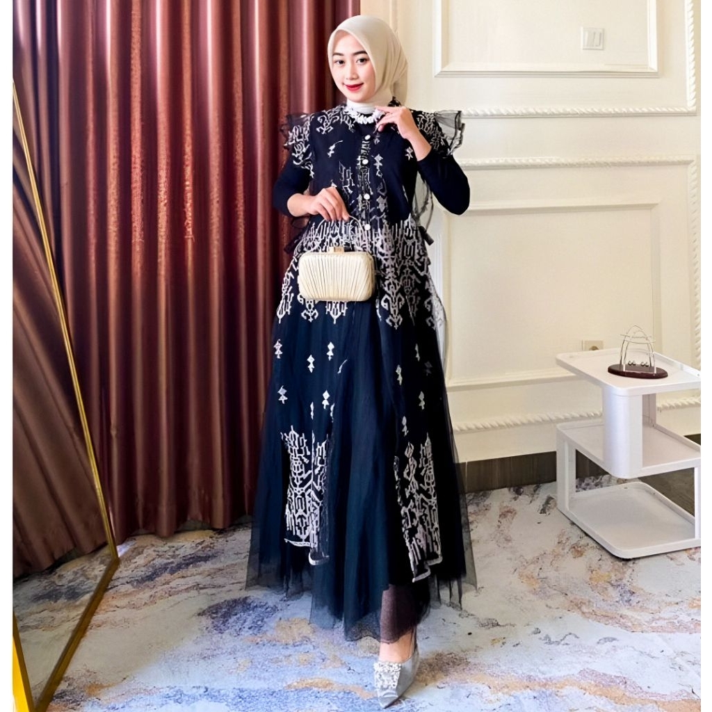 Jual Olla Brukat ~ Outer Brukat Etnik Mewah Tangan Pendek | Shopee ...