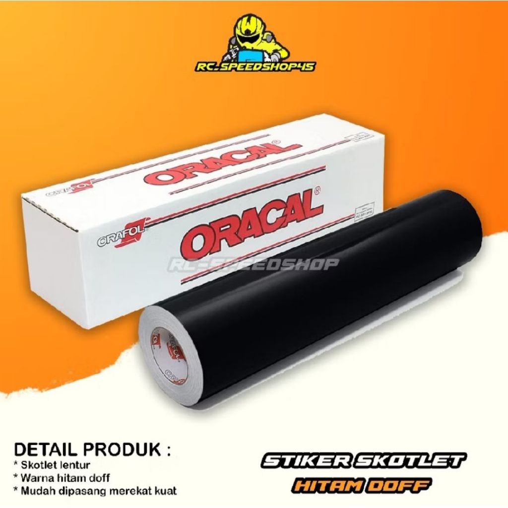 Jual stiker hitam dof premium untuk motor dan mobil harga per 50cm ...