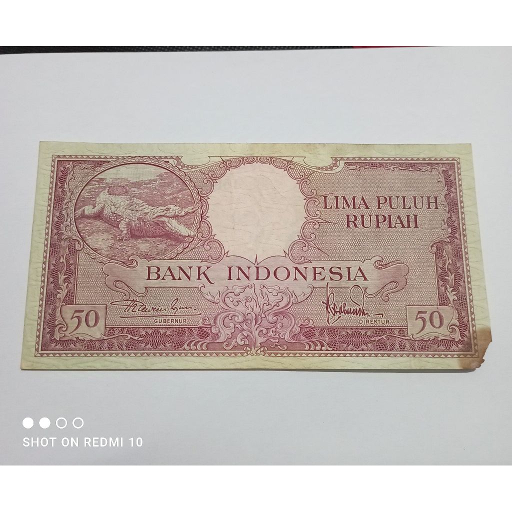 Jual uang kertas 50 rupiah budaya tahun 1952 bekas cuil | Shopee Indonesia