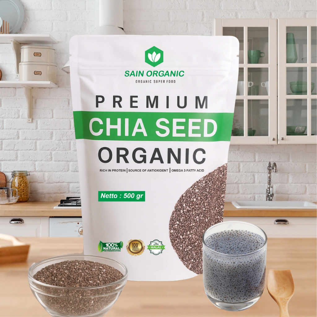 Jual Chia Seed Organic untuk Diet Freshly 500 gram Black Cia Seed ...