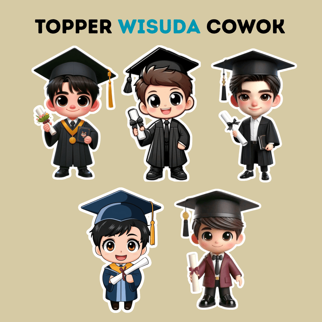 Jual Topper Wisuda Cowok/ Topper Wisuda Buket/ Topper Buket/ Topper ...