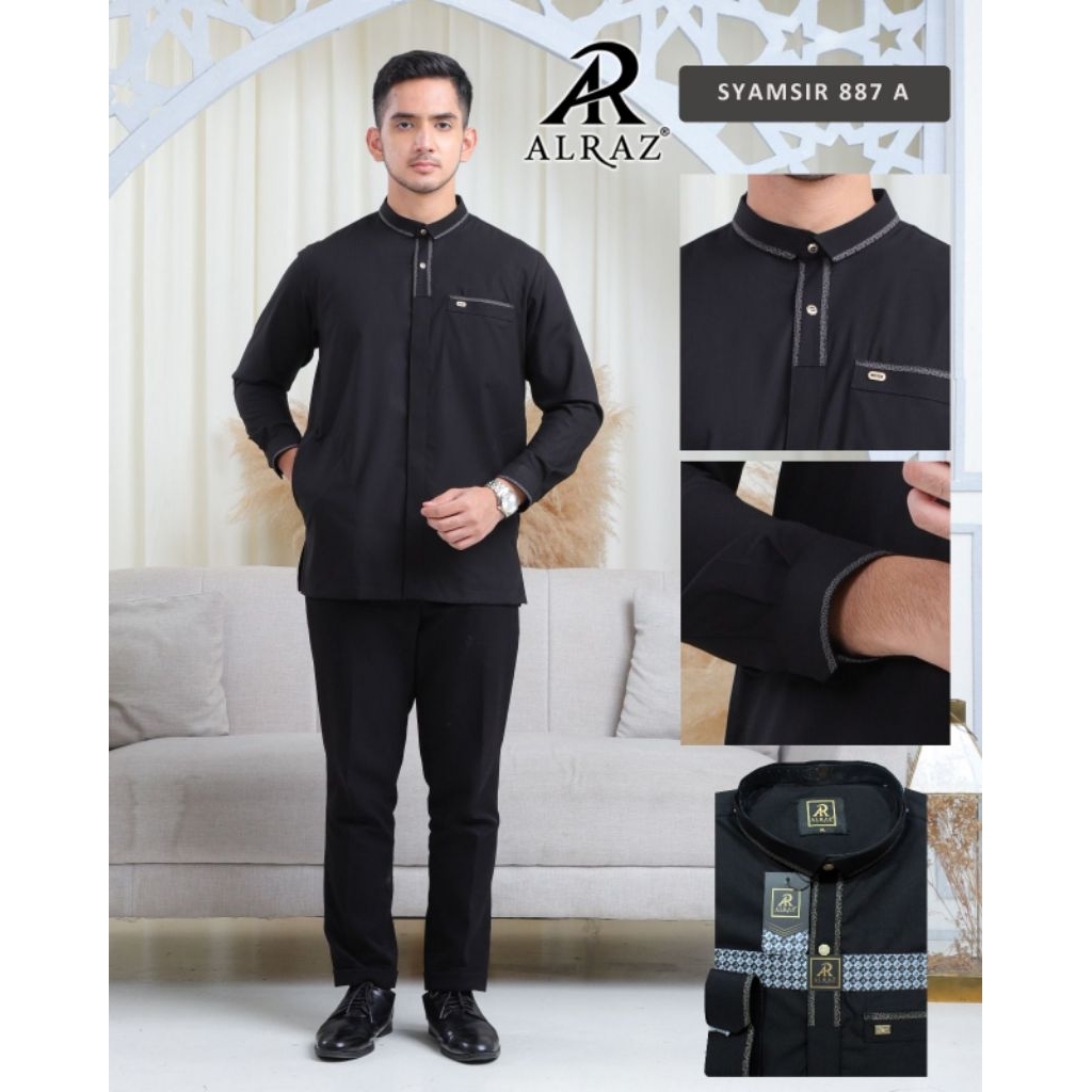 Jual KOKO ALRAZ LENGAN PANJANG HUSUS HITAM SYAMIR,AZHAR,ZAINAL MODERN ...