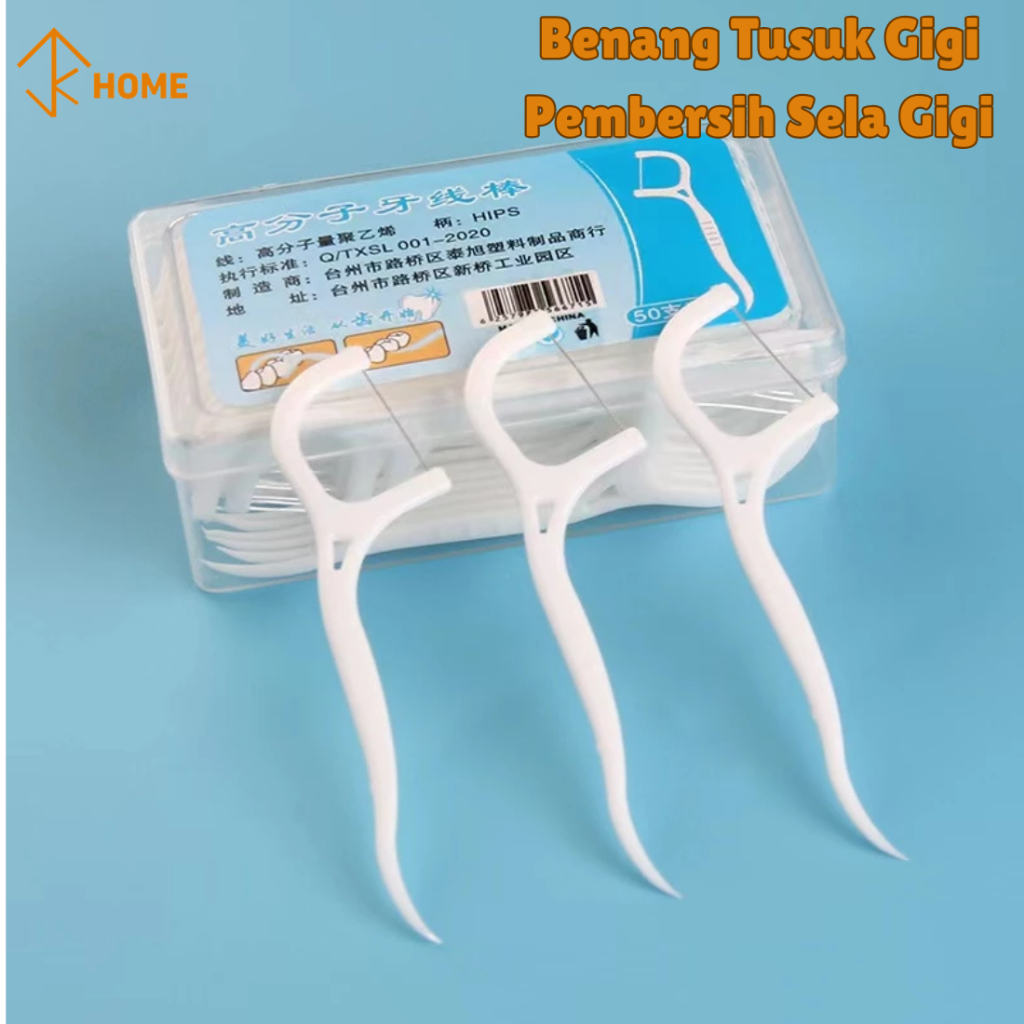 Jual JK Dental Floss Benang Gigi ToothPick Benang Tusuk Gigi Pembersih ...