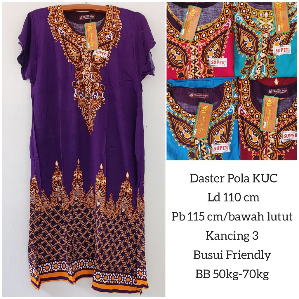 Jual Kencana Ungu Ld 110 cm Pb 115 cm Daster Pola Kencana Ungu Label ...