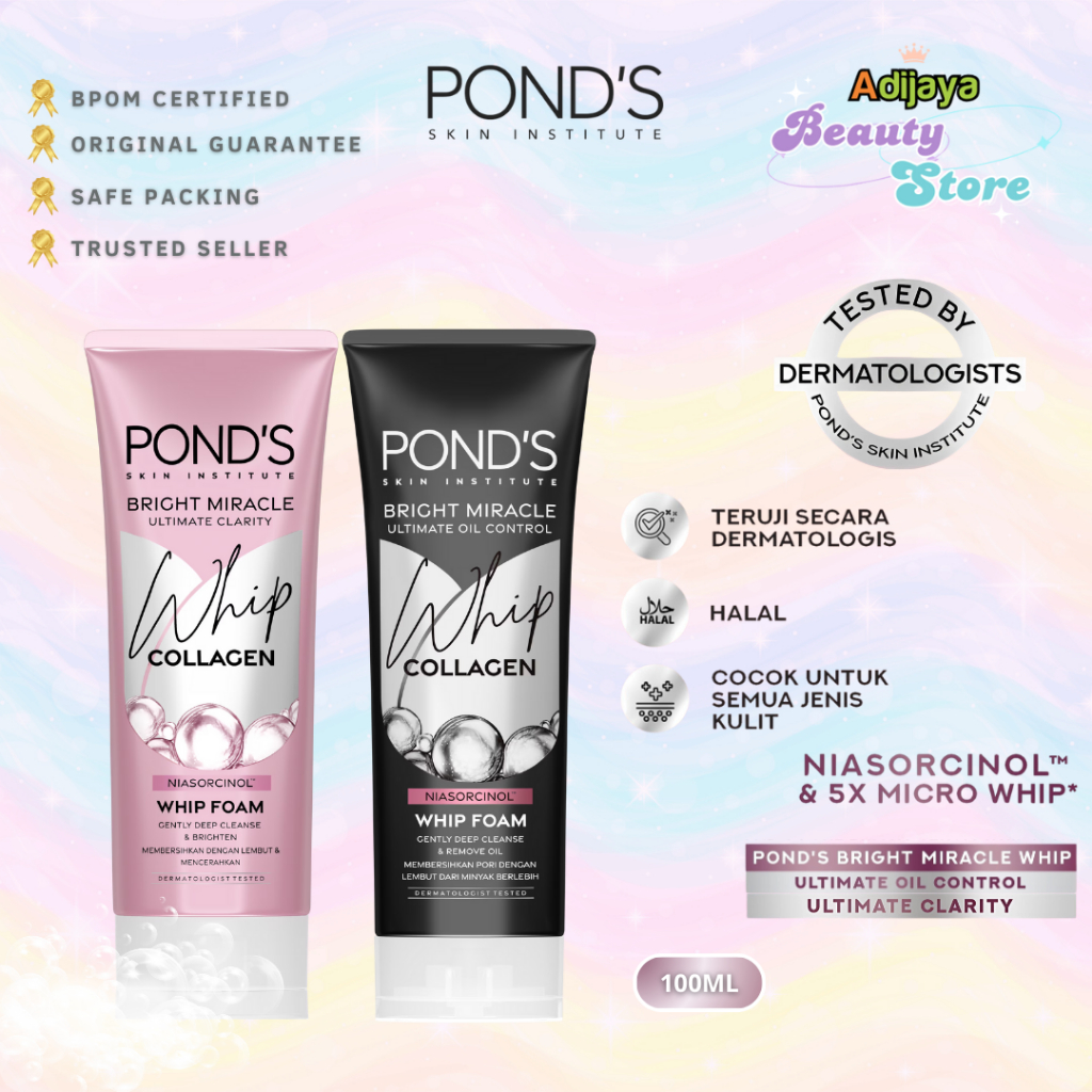 Jual Pond's Bright Miracle Ultimate Clarity Facial Whip Foam 100G Sabun ...