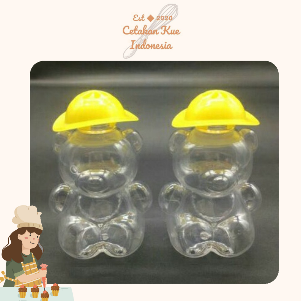 Jual {CKI} Botol Plastik Beruang Botol Selai Jar Botol Permen Botol ...