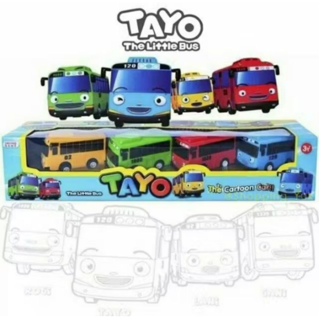 Jual MAINAN LITTLE BUSS TAYO ISI 4 FULL BACK /BUS TAYO ISI 4 | Shopee ...