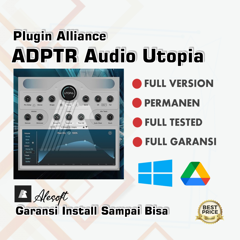 Jual ADPTR Audio Utopia Reverb Full version WIN + Video Cara Install | Shopee Indonesia