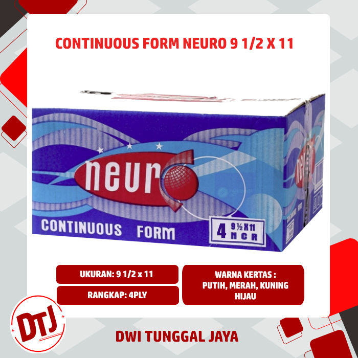 Jual Kertas Continuous Form Neuro 9,5" x 11" 4 Ply | Shopee Indonesia
