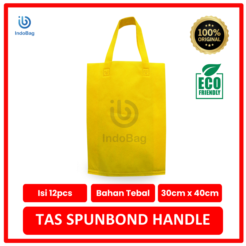 Jual IndoBag - TAS SPUNBOND HANDLE MEREK INDOBAG 30x40 LUSINAN / WARNA ...