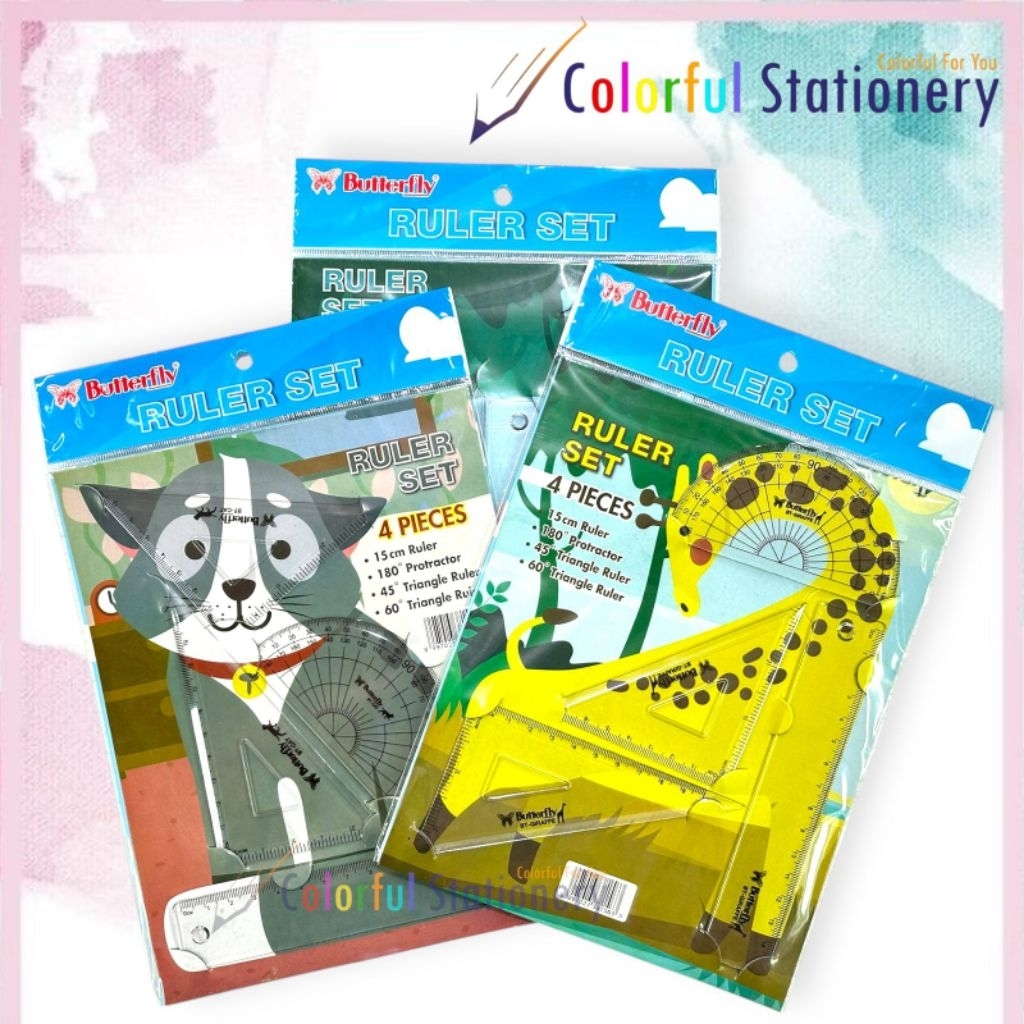 Jual Penggaris Set Butterfly (Set) | Shopee Indonesia