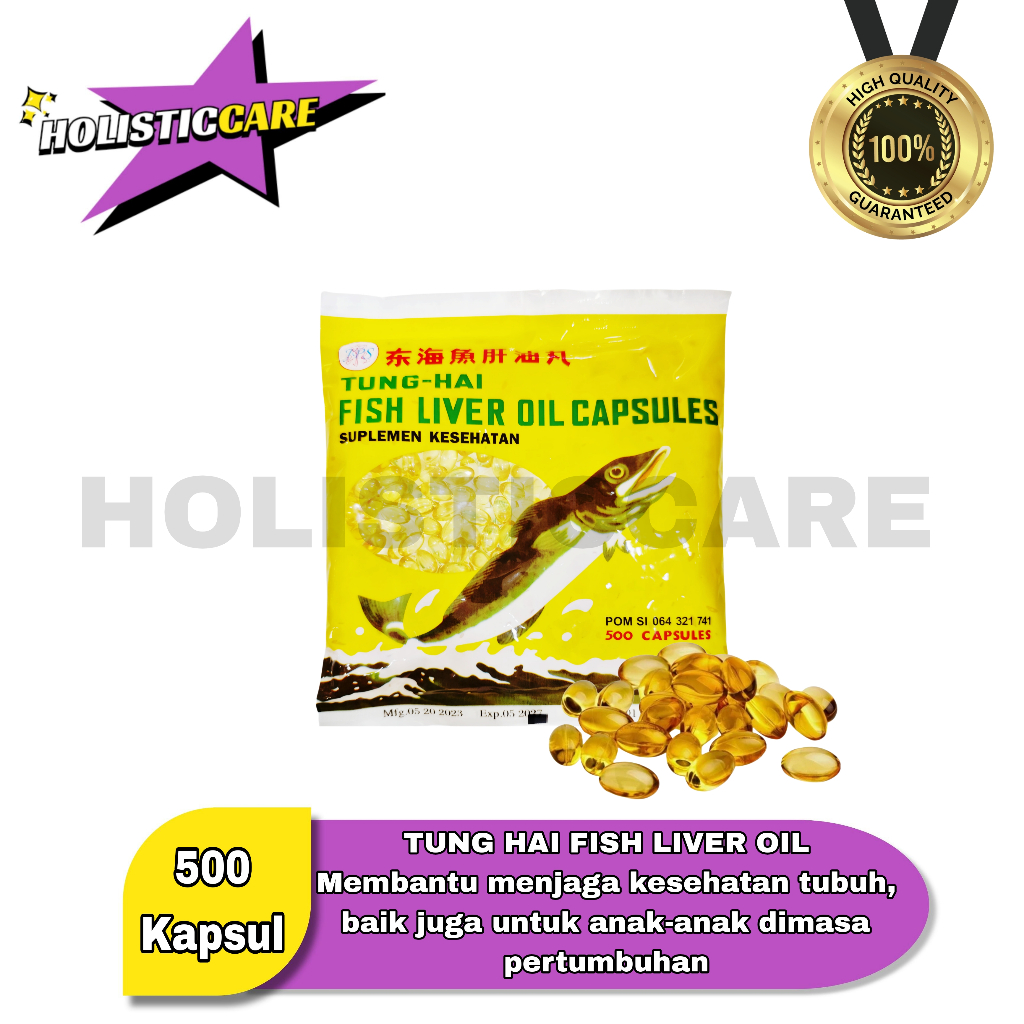 Jual BPOM Minyak Ikan Tung Hai Fish Liver Oil isi 500 Kapsul (PT.INTRA ...