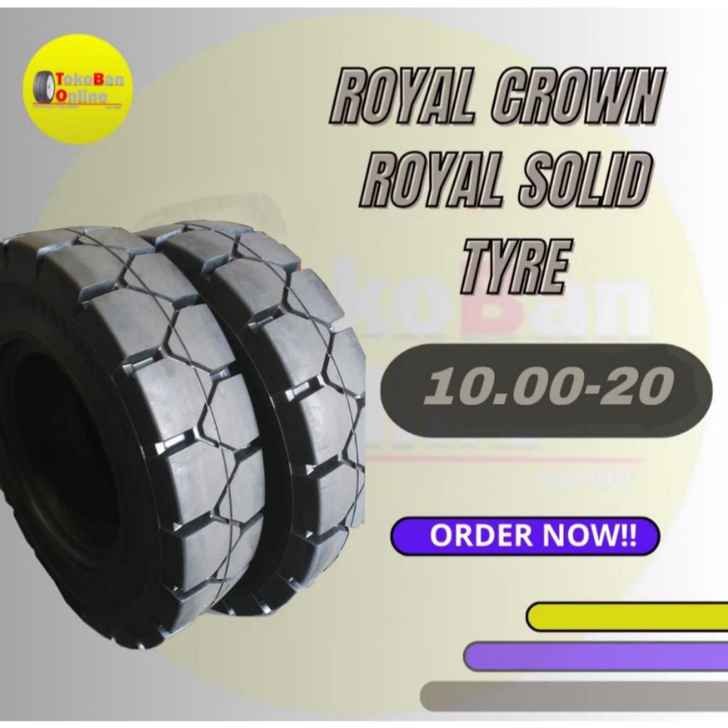 Jual Ban Mati Solid 1000-20 10.00 - 20 Royal Crown Forklift Industrial | Shopee Indonesia