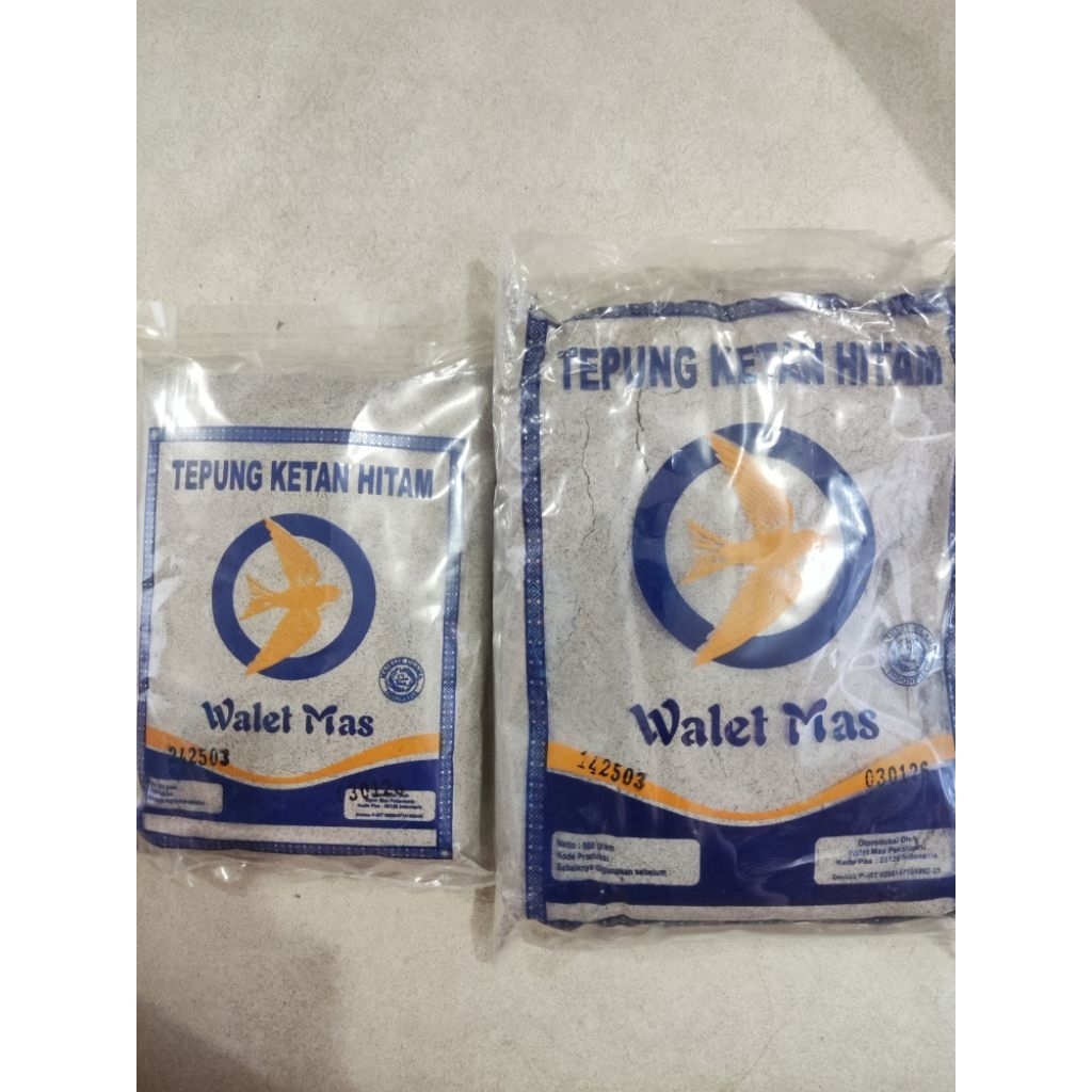 Jual tepung ketan hitam / tepung pulut hitam merk walet mas | Shopee ...