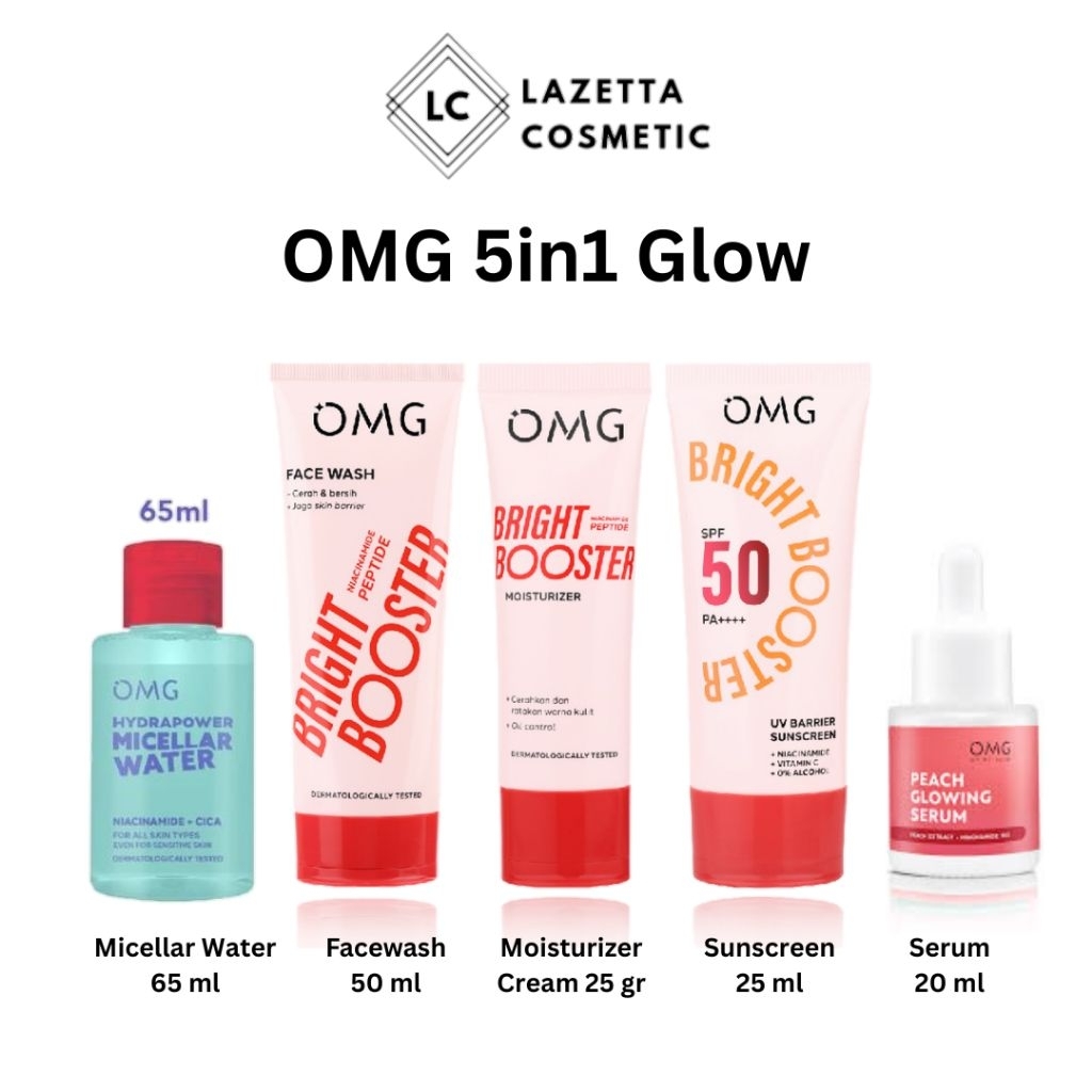 Jual OMG Paket Skincare OMG 2in1 3in1 4in1 Face Wash Moisturizer Serum ...